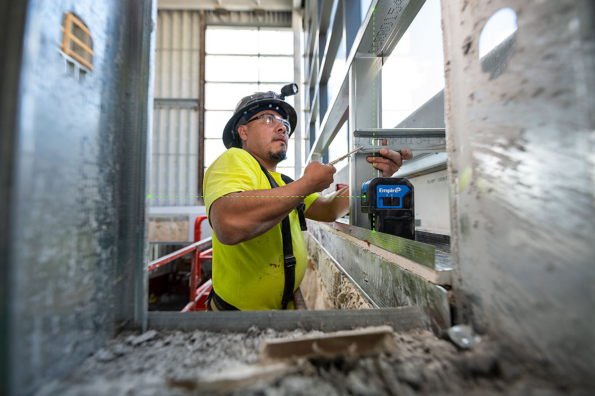 125’ Green Self–Leveling 3-Point Laser Page | Empire Level - Built On Trust